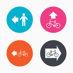 Bicycle path trail sign icon cycle Royalty Free Vector Image