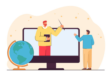 Computer science tutor isolated cartoon Royalty Free Vector