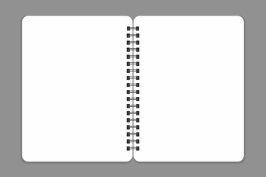 Spiral bound notebook mockup horizontal blank Vector Image