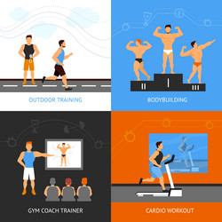 Trainer infographics set infographics set Vector Image