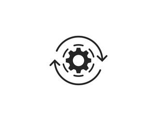 Workflow automation processing icon Royalty Free Vector