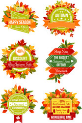 4 season labels Royalty Free Vector Image - VectorStock