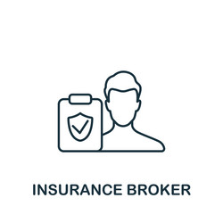 Insurance broker icon 3d from Royalty Free Vector Image