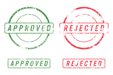 Approved stamp mark isolated on white background Vector Image