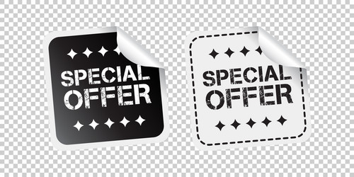 Special offer sticker label on white background Vector Image