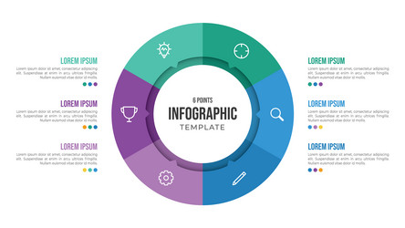 6 Point Infographic Vector Images (over 340)