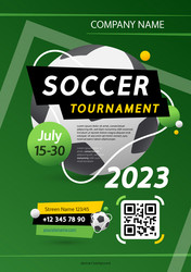 Football tournament poster template Royalty Free Vector