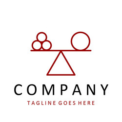 Abstract balance logo design template Royalty Free Vector