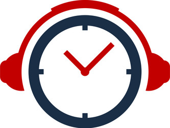 Music time logo icon design Royalty Free Vector Image