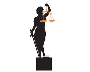Lady justice law design Royalty Free Vector Image