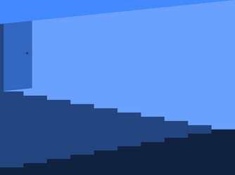 Light from open door Royalty Free Vector Image