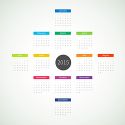 Mini cute calendar 2015 seasons Royalty Free Vector Image