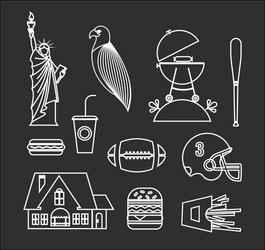 American stereotypes Royalty Free Vector Image