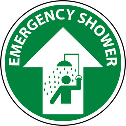 Safety shower sign - emergency use Royalty Free Vector Image