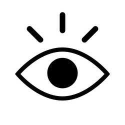 Awareness eye icon reaction icon Royalty Free Vector Image