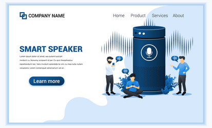 Voice assistant concept smart digital Royalty Free Vector
