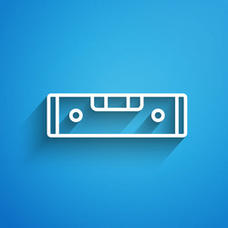 White line construction bubble level icon isolated