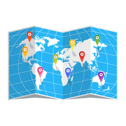 Banner template with world map Royalty Free Vector Image
