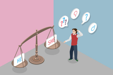 3d isometric flat set of demography Royalty Free Vector