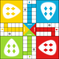 Ludo board art design Royalty Free Vector Image