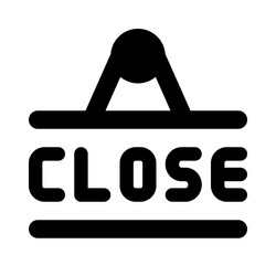 Hanging sign board indicating service close Vector Image