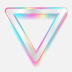 Holographic circle frame geometric abstract tech Vector Image