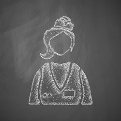 Saleswoman icon Royalty Free Vector Image - VectorStock