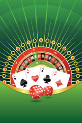 Gambling background with casino elements Vector Image