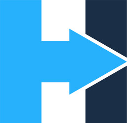 Arrow letter h logo icon design Royalty Free Vector Image