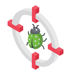 Bug scanning Royalty Free Vector Image - VectorStock