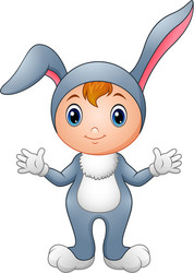Cute girl in a pink bunny costume Royalty Free Vector Image