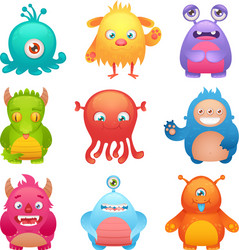 Cute monsters set Royalty Free Vector Image - VectorStock