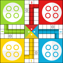 Ludo board art design Royalty Free Vector Image