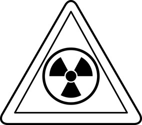 Nuclear triangle signal caution icon Royalty Free Vector