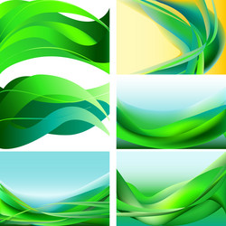 Set of color wave Royalty Free Vector Image - VectorStock