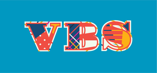 Vbs concept word art Royalty Free Vector Image