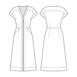 Technical Drawing Sketch Dress Vector Images (over 6,300)