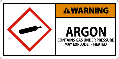 Danger argon ghs sign on white background Vector Image
