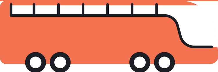Orange bus design Royalty Free Vector Image - VectorStock