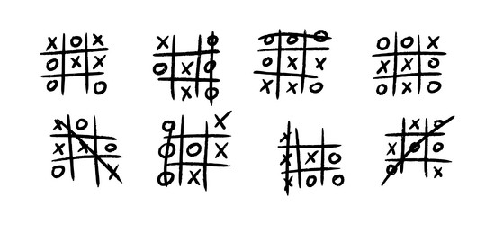 Tic tac toe xo game seamless pattern black board Vector Image