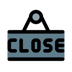 Hanging sign board indicating service close Vector Image