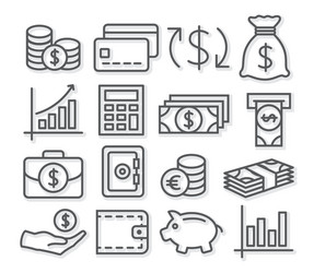 Money one line drawing Royalty Free Vector Image