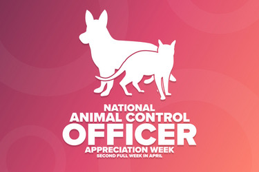 National animal control officer appreciation week Vector Image