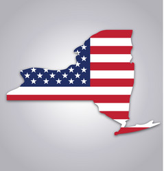 New york state shape simplified silhouette Vector Image