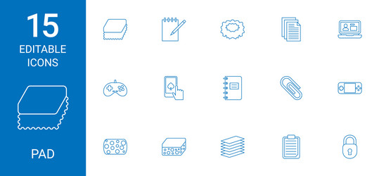 7 pad icons Royalty Free Vector Image - VectorStock