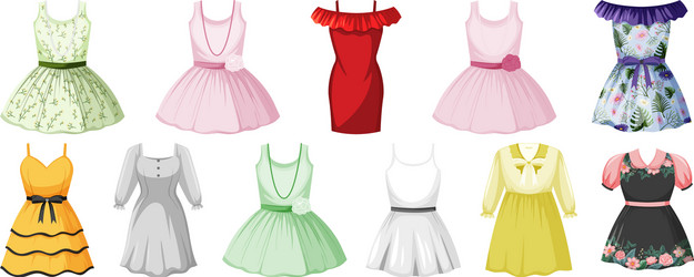 Cute female dress on white background Royalty Free Vector