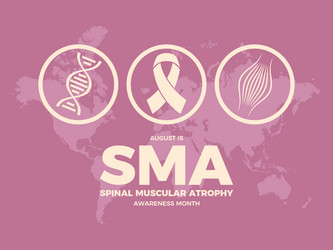 Spinal muscular atrophy awareness month poster Vector Image
