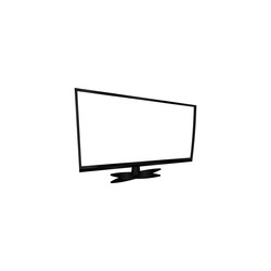Flat screen tv design clipart Royalty Free Vector Image
