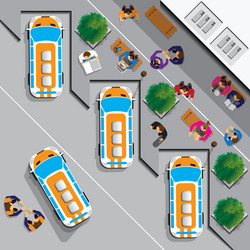 Bus Stop Top View Vector Images (44)