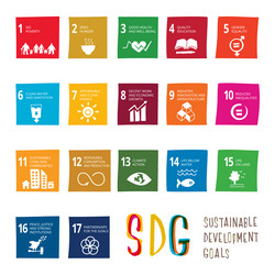 Sustainable development goals set Royalty Free Vector Image